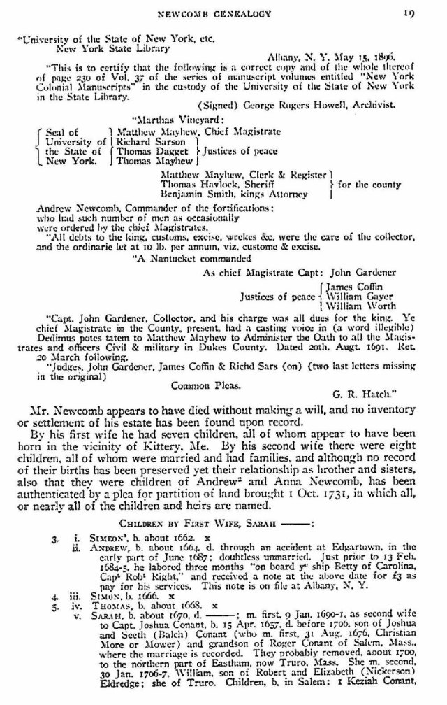 Lt. Andrew Newcomb Jr. | Miner Descent