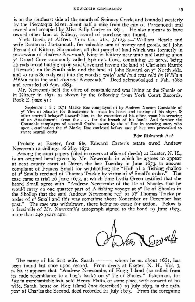 Lt. Andrew Newcomb Jr. | Miner Descent